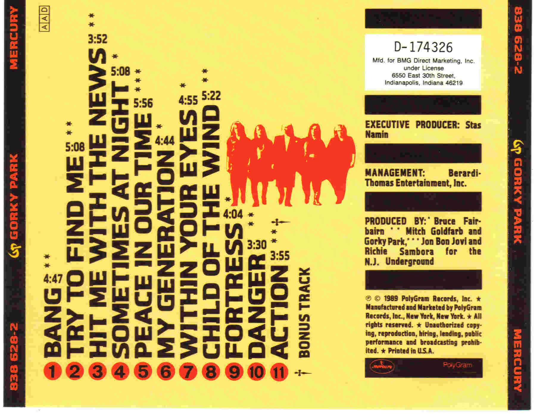 Gorky Park Gorky Park : Back | CD Covers | Cover Century | Over 1.000. ...